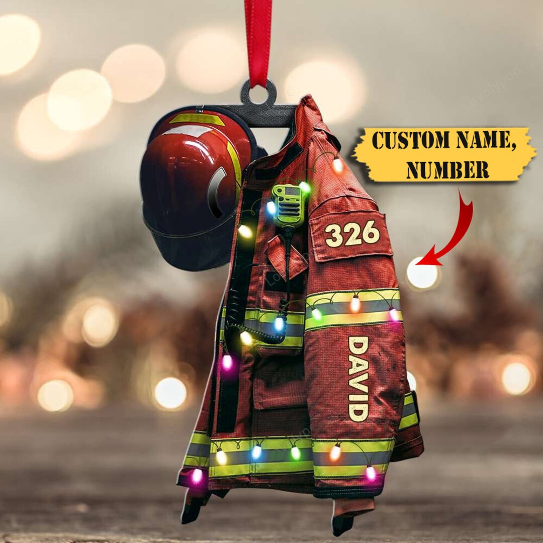 Custom Firefighter Armor Ornament Custom Proud Firefighter - Etsy