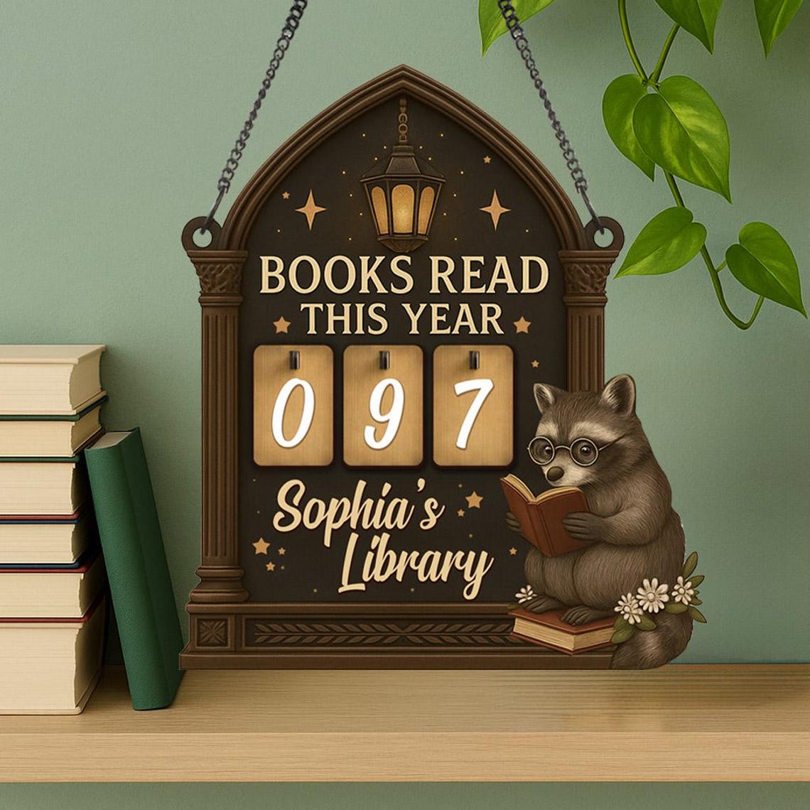 Personalized Wooden Books Read Tracker, Book Lover Gift - Etsy