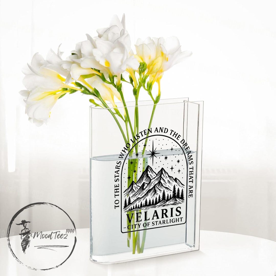 Velaris Book Vase, to the Stars Who Listen Book Shaped Vase, Night ...