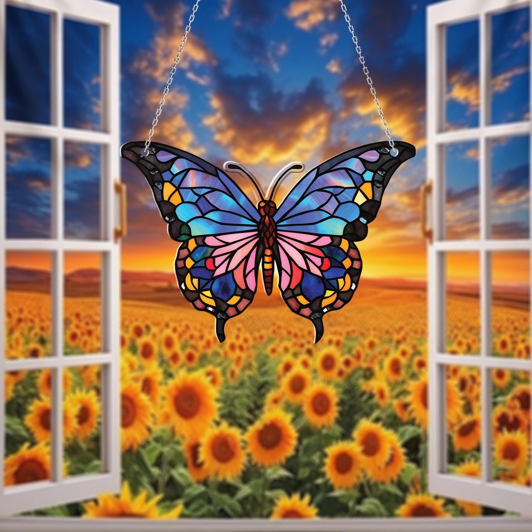 Monarch Butterfly Acrylic Suncatcher for Window Hanging, Wall Decor Art ...