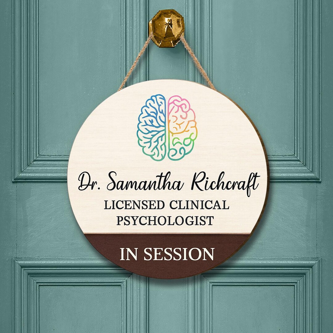 Custom School Psychologist Office Sign: Rotating in Session Indicator ...