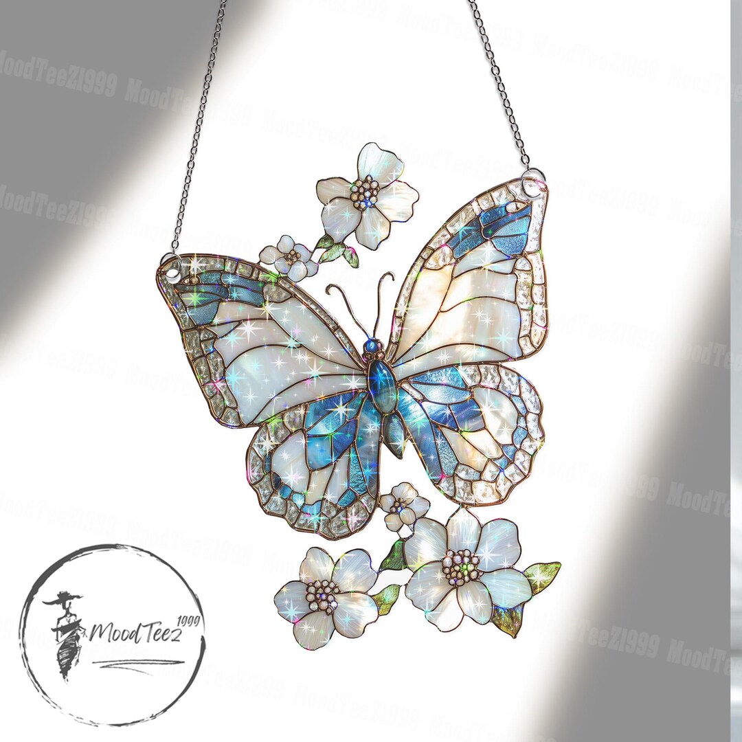 Butterfly 2D Hologram Ornament, Beautiful Butterfly Window Hanging ...