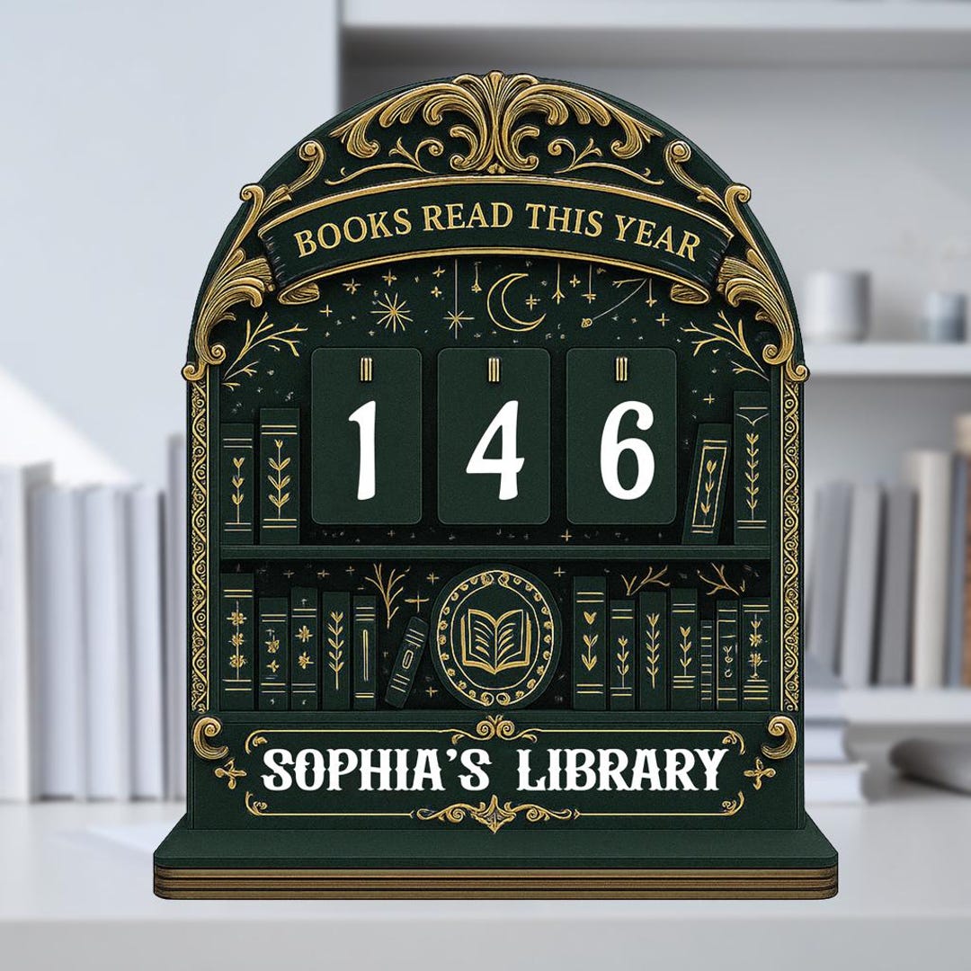 Personalized Bookshelf Book Tracker, Custom Library Decor Gift - Etsy