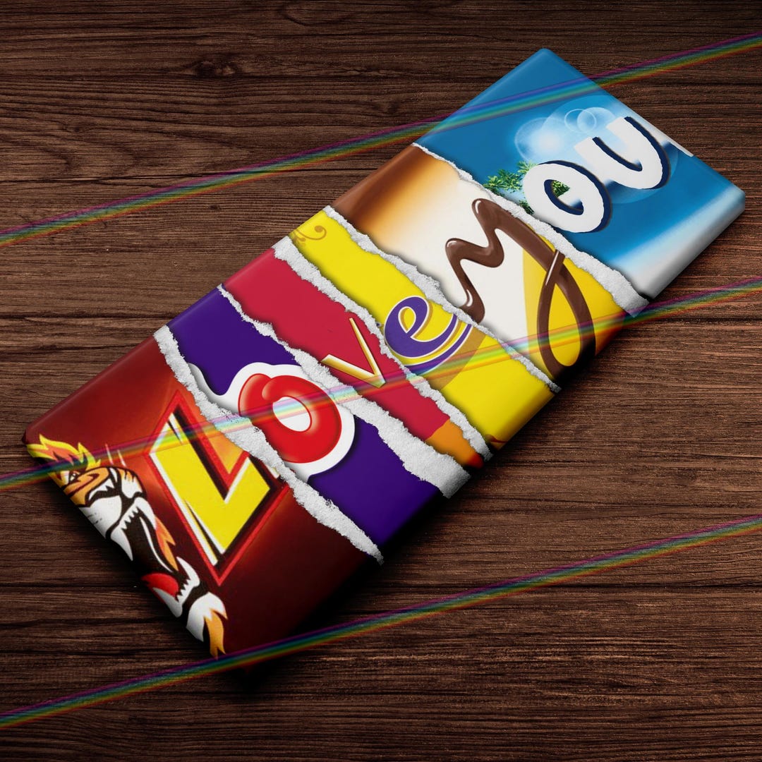 LOVE YOU Chocolate Bar Wrapper. Funny Rude Novelty Joke Gift. Christmas ...