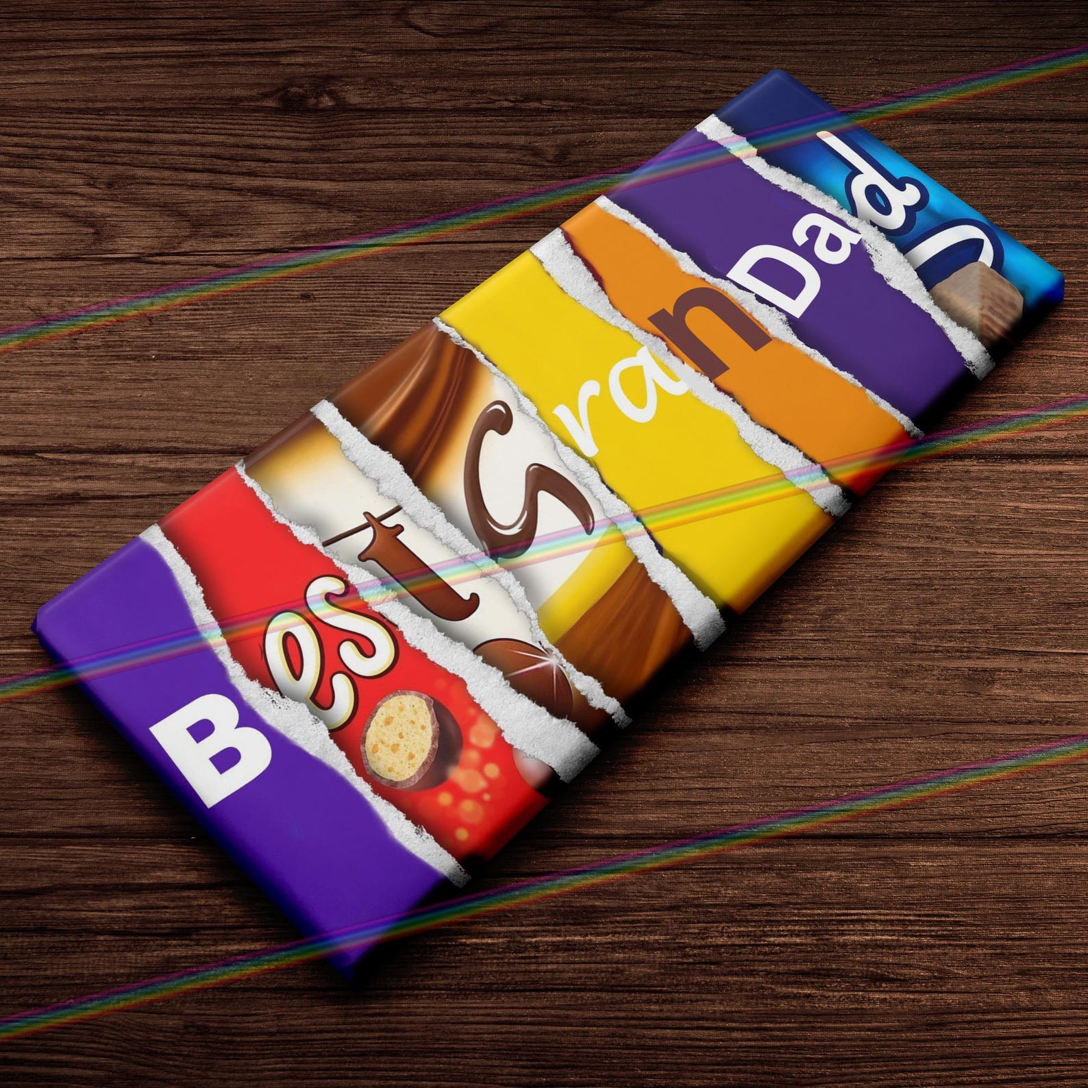 BEST GRANDAD Chocolate Bar Wrapper. Funny Rude Joke Gift. Christmas ...
