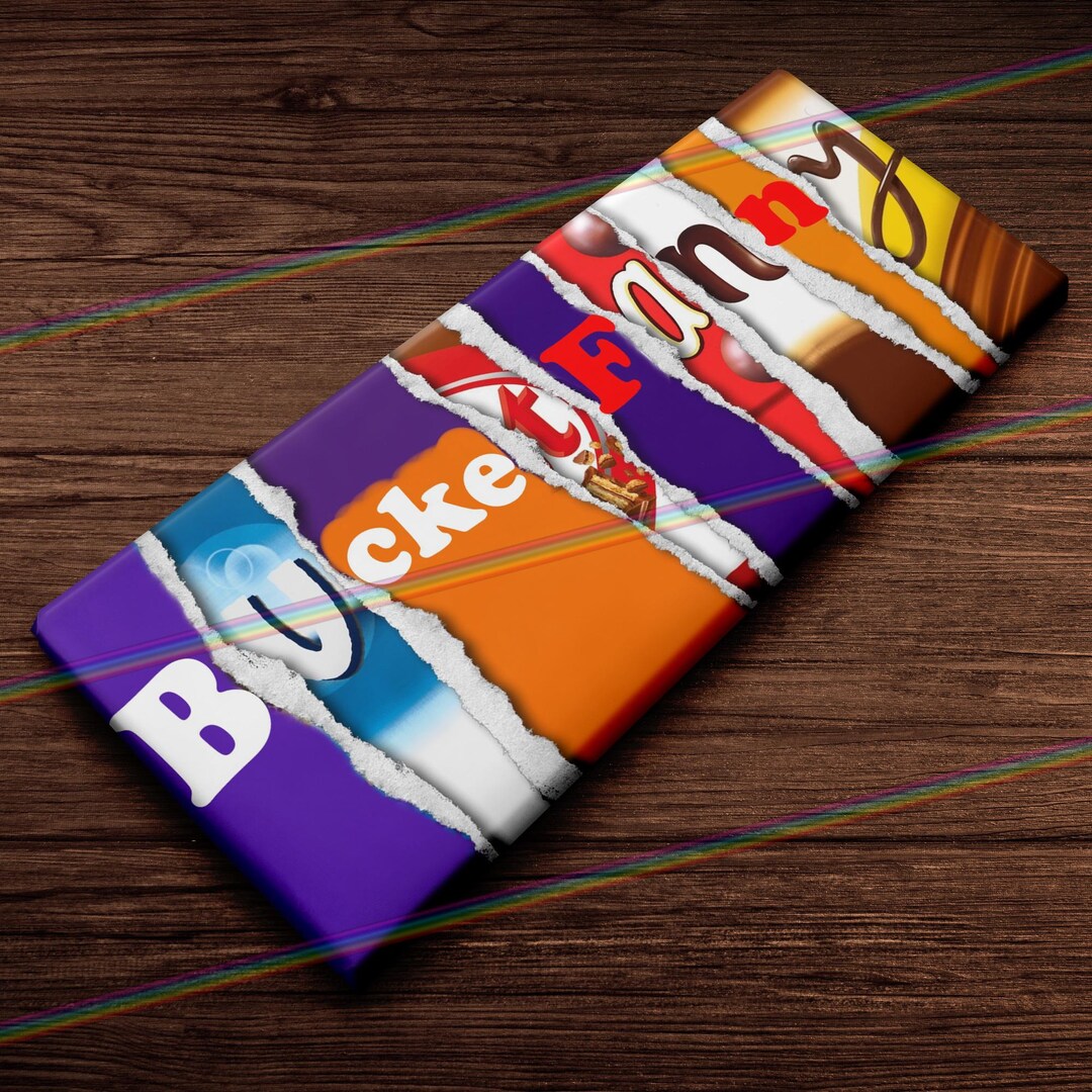 BUCKET FANNY Chocolate Bar Wrapper. Funny Rude Novelty Joke Gift ...