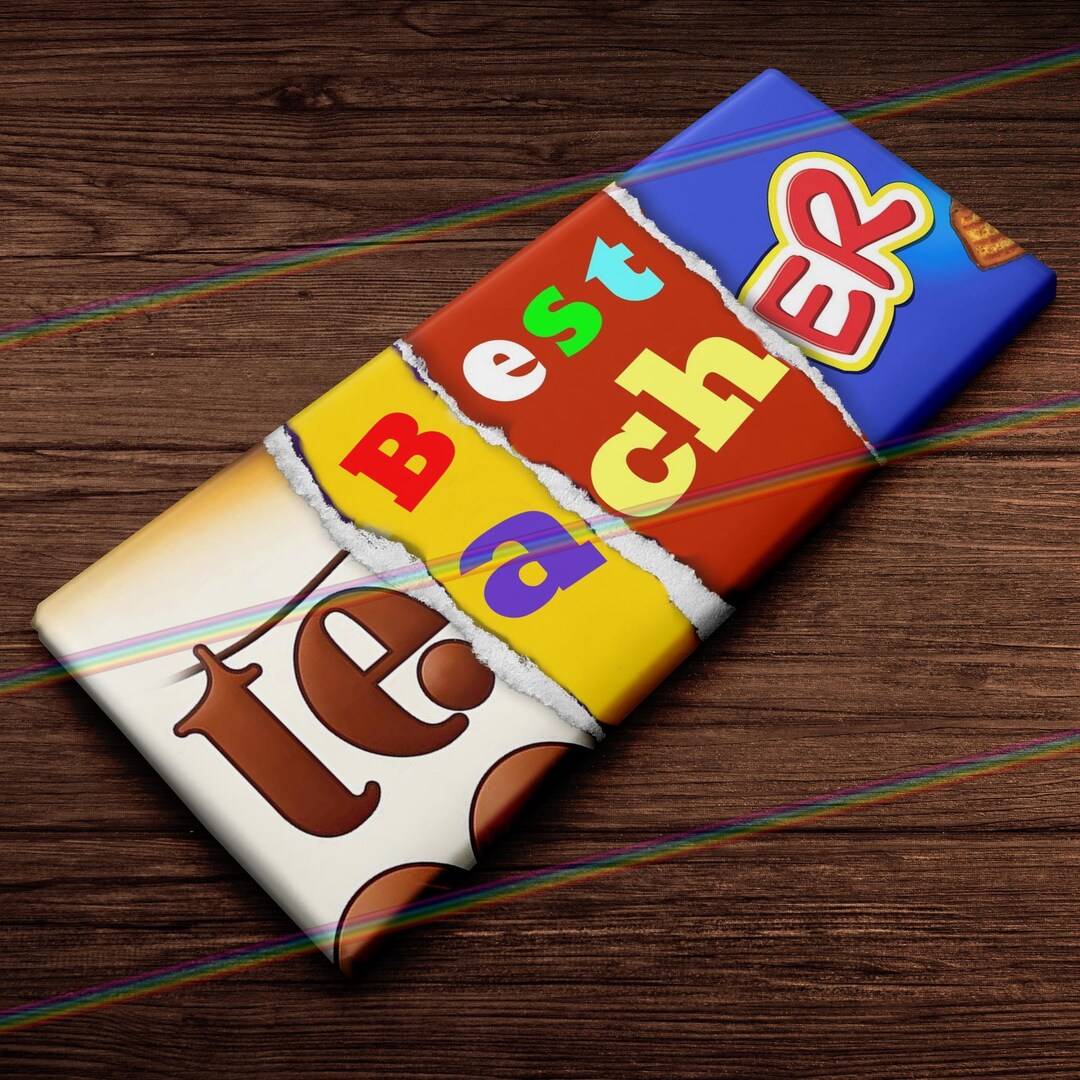 BEST TEACHER Chocolate Bar Wrapper. Funny Rude Novelty Joke Gift ...