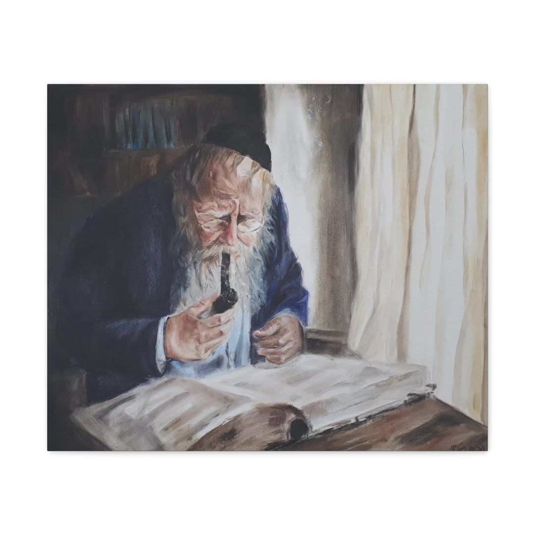 The Portrait of the Late Rabbi Adin Steinzalz. an Elderly Man With a ...