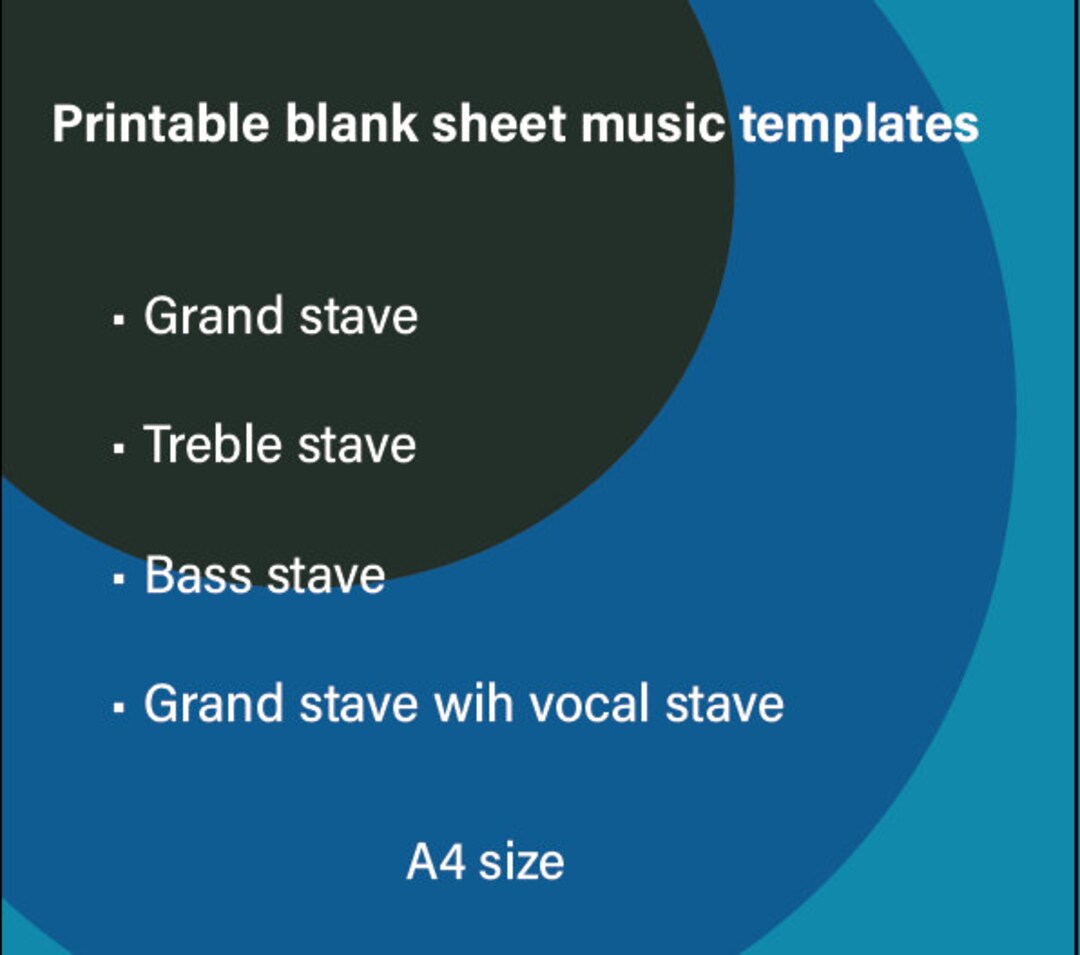 Printable Sheet Music | A4 | Blank Music Stave | Blank Bass Stave ...