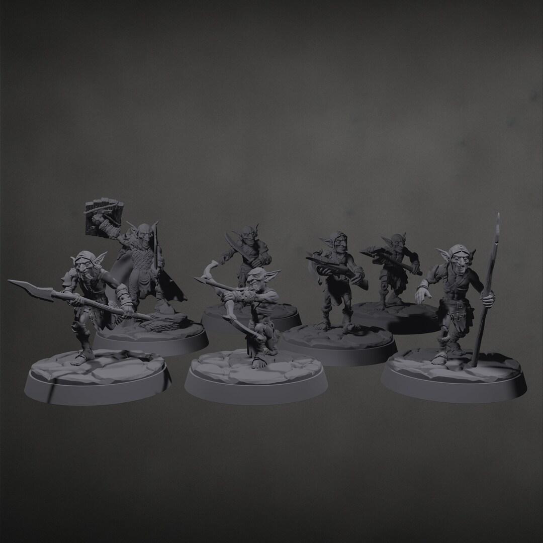 Goblin Warriors RPG Table Top 28mm 32mm Miniature - Etsy