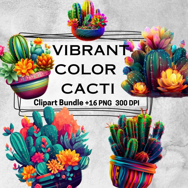 Cactus Clipart - Etsy