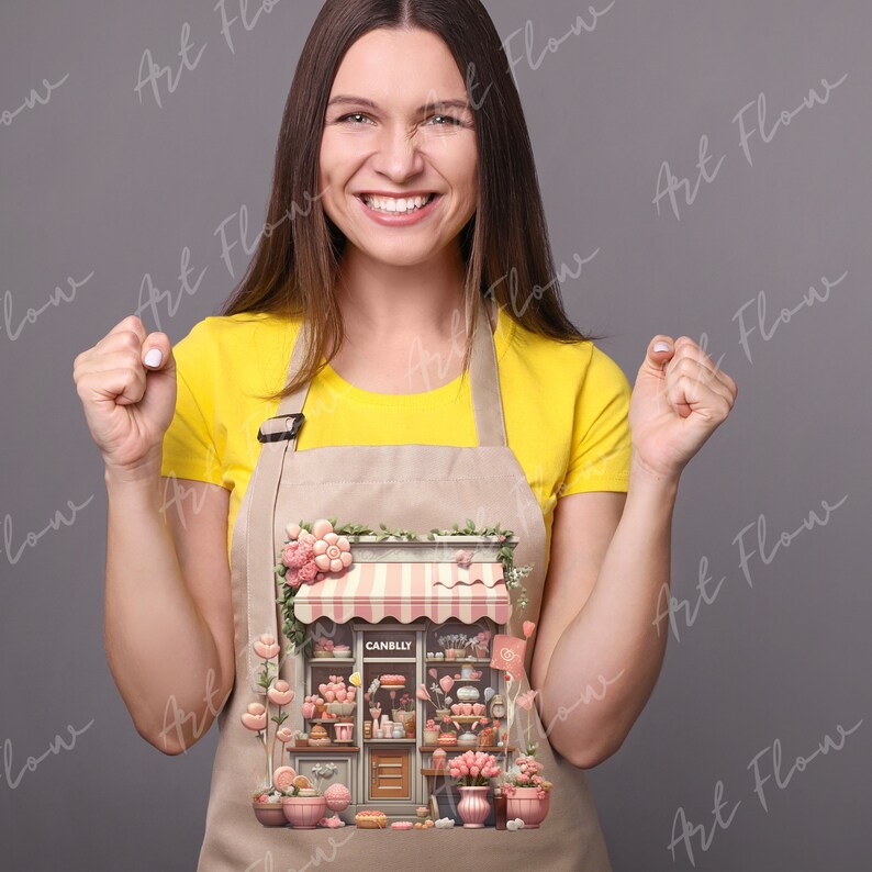 Watercolor Candy Shop Clipart Bundle, City of Sweets, Candy Store ...