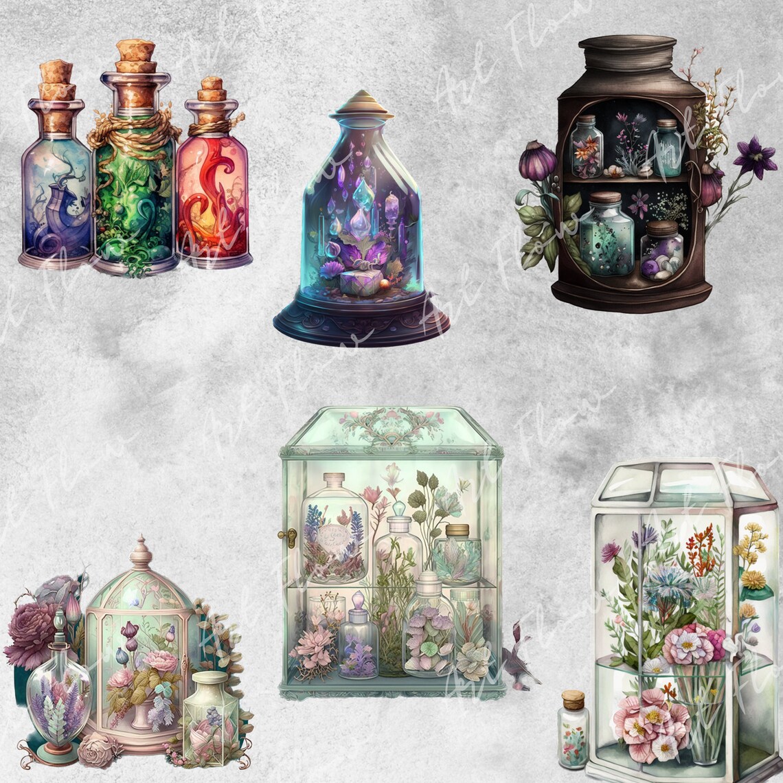Witches Display, Crystal Display,potion Bottles, Apothecary Cabinet ...