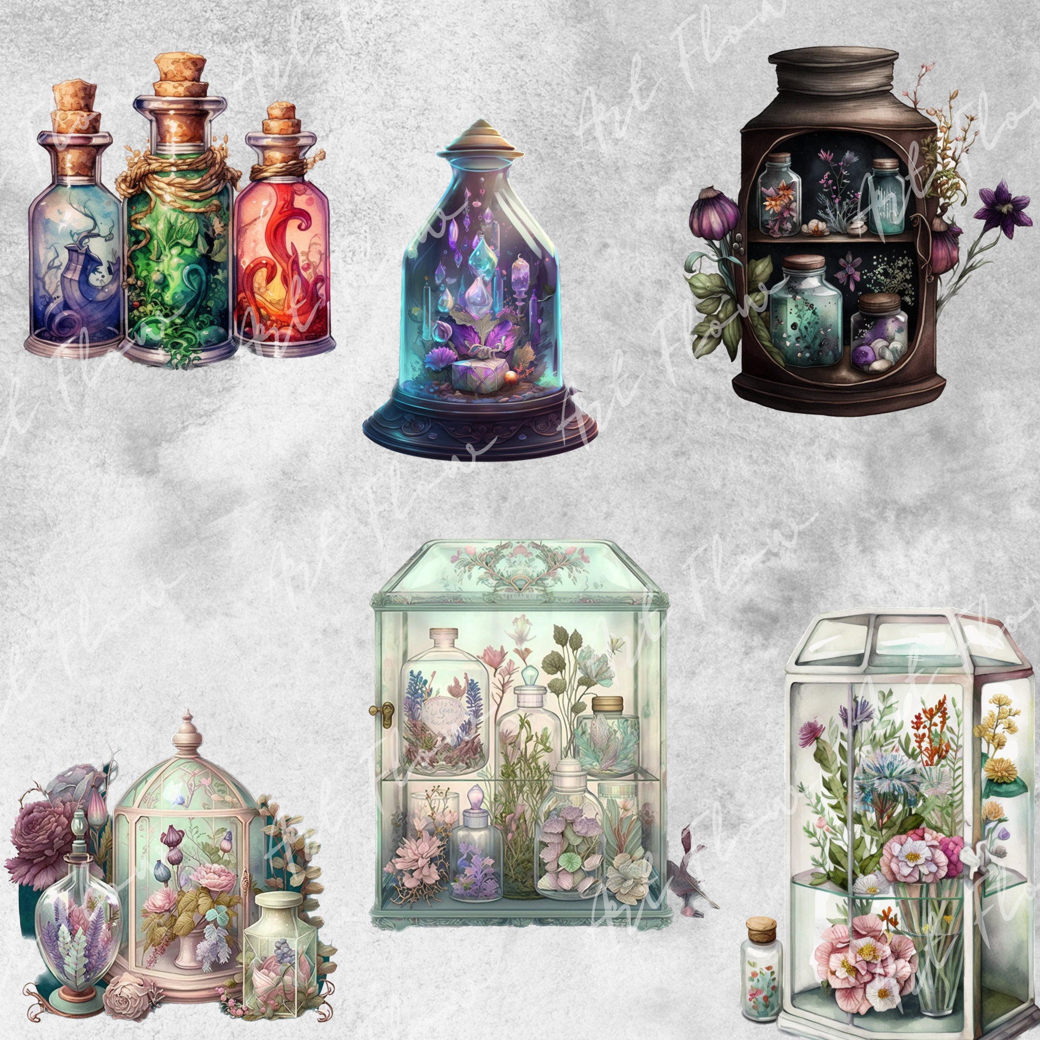 Witches Display, Crystal Display,potion Bottles, Apothecary Cabinet ...