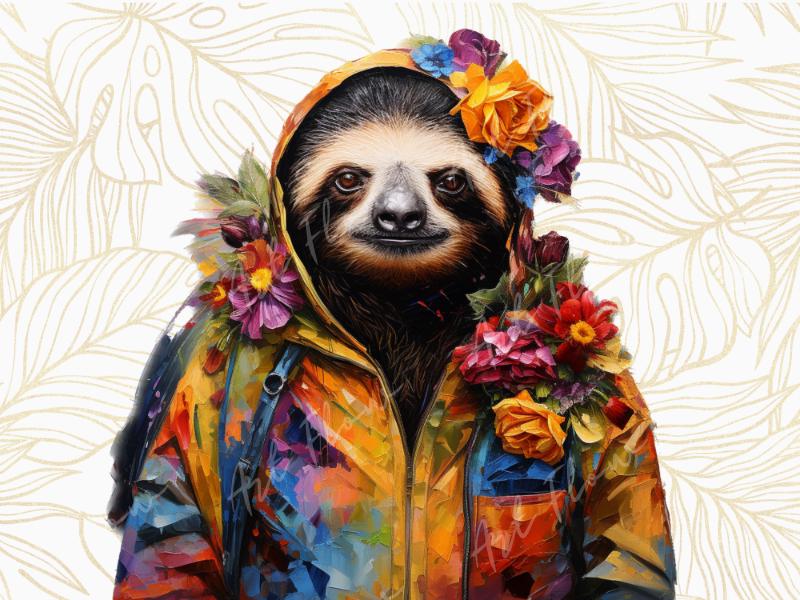 Watercolor Rainbow Animals Clipart Png Set, Colorful Animal ...