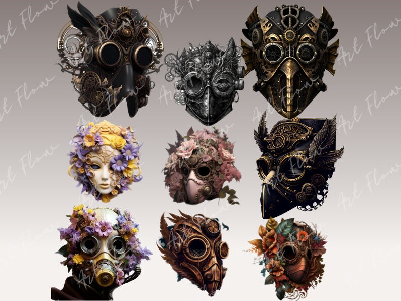 Mask Steampunk Clipart Steampunk Costume Steampunk Jewelry - Etsy