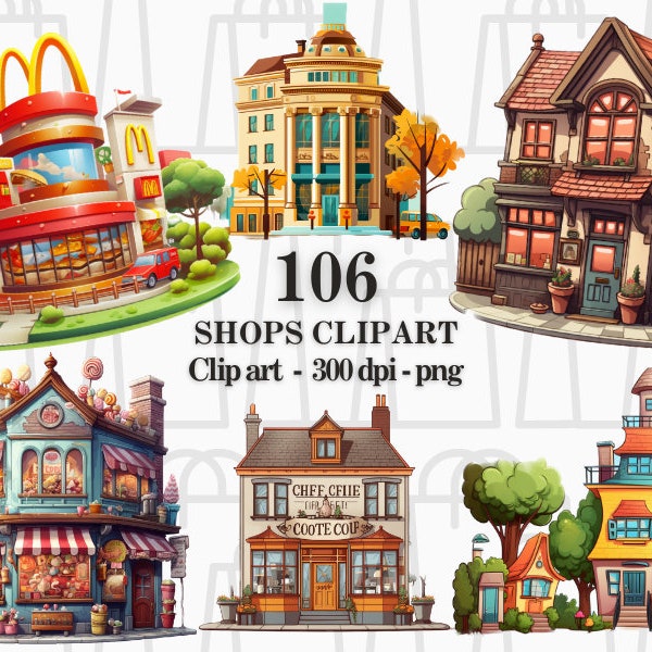 Building Clip Art - Etsy