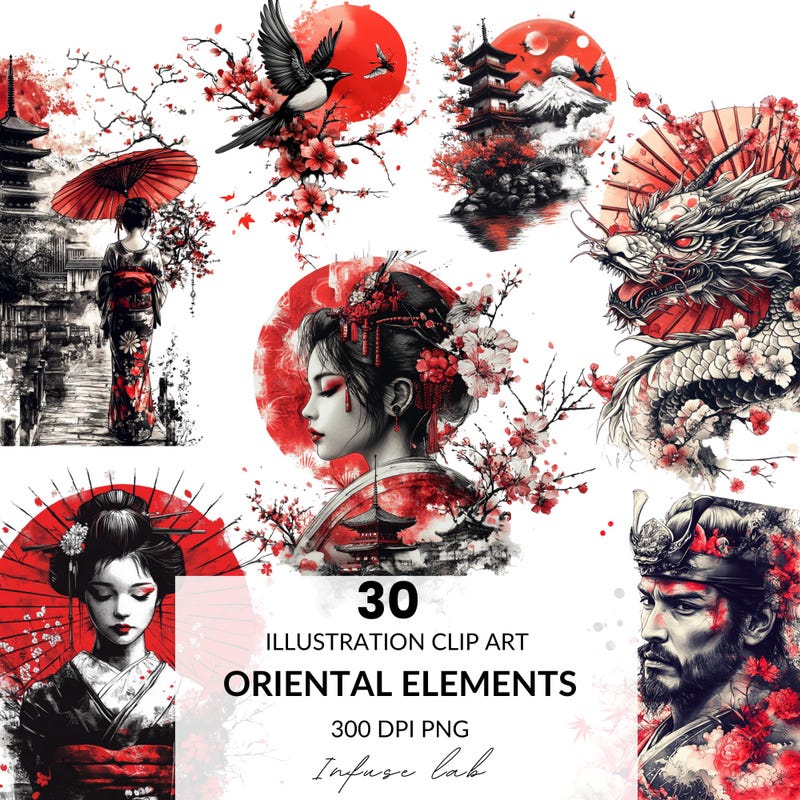 Japanese Clip Art - Etsy