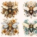 Watercolor Bee Clipart, Bumble Bee Clipart, Floral Bee Watercolor Clip ...