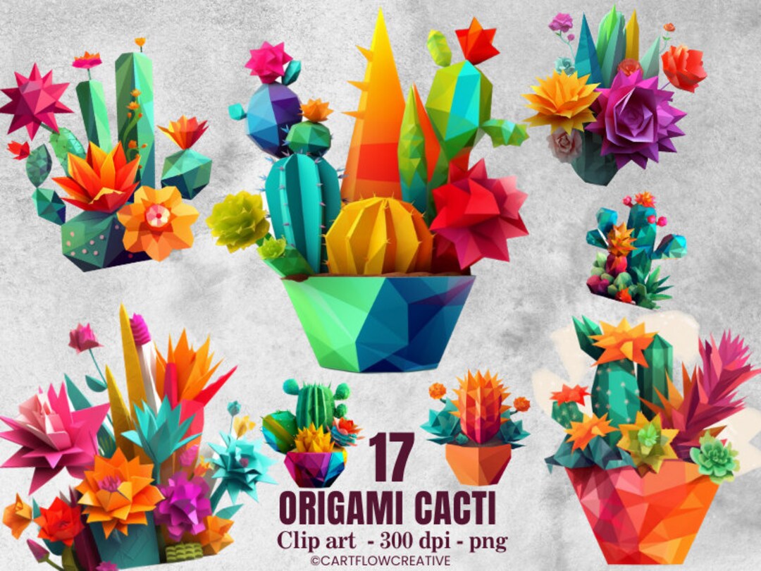 Watercolor Cactus Clipart Desert Cacti PNG Format Instant Download for ...