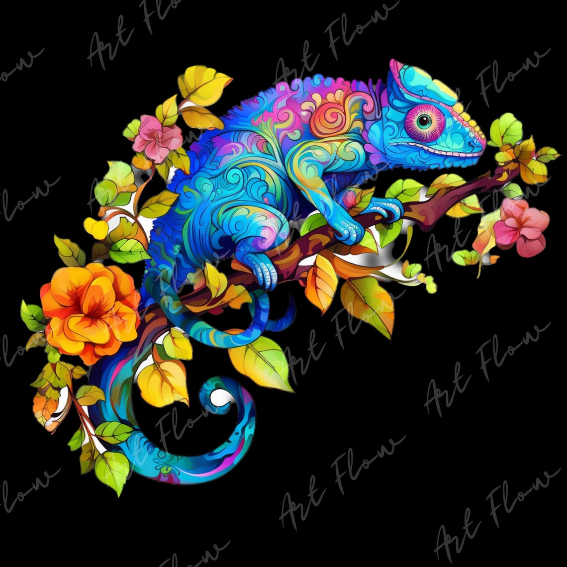 Chameleon Watercolor Clipart Bundle Chameleon Clipart - Etsy