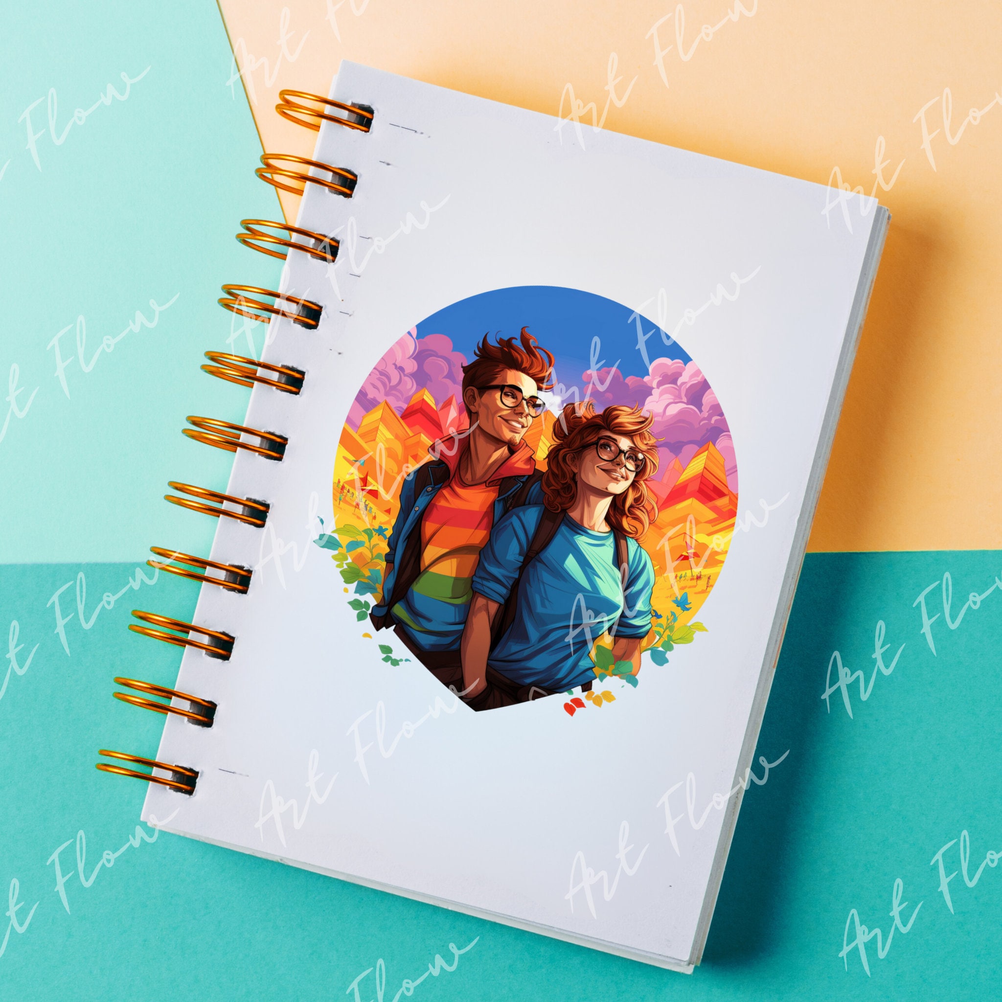 26 PNG Watercolor LGBTQ Pride Clipart Bundle, LGBT Pride Month Files ...