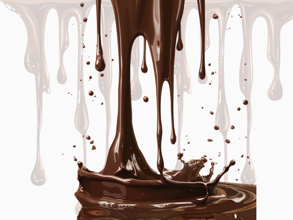 Chocolate Drips Clipart, 56 PNG Watercolor Cake Drips Illustration ...