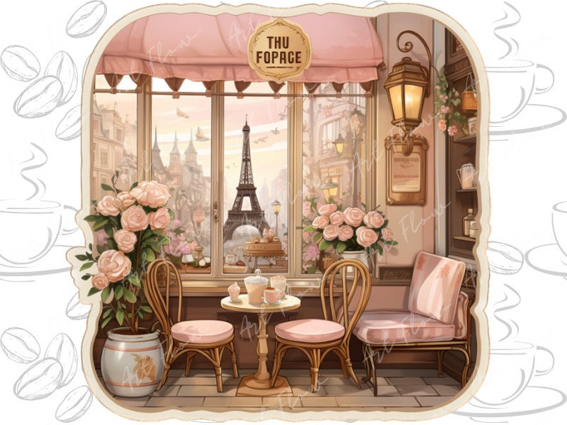 Watercolor Cafe Storefronts Clipart Cute Coffee Shop Cafe PNG Format ...