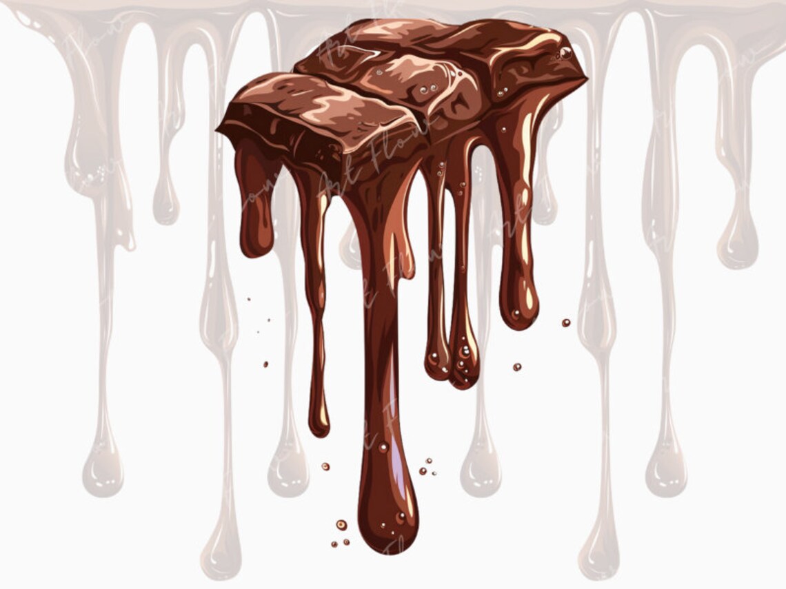 Chocolate Drips Clipart, 56 PNG Watercolor Cake Drips Illustration ...