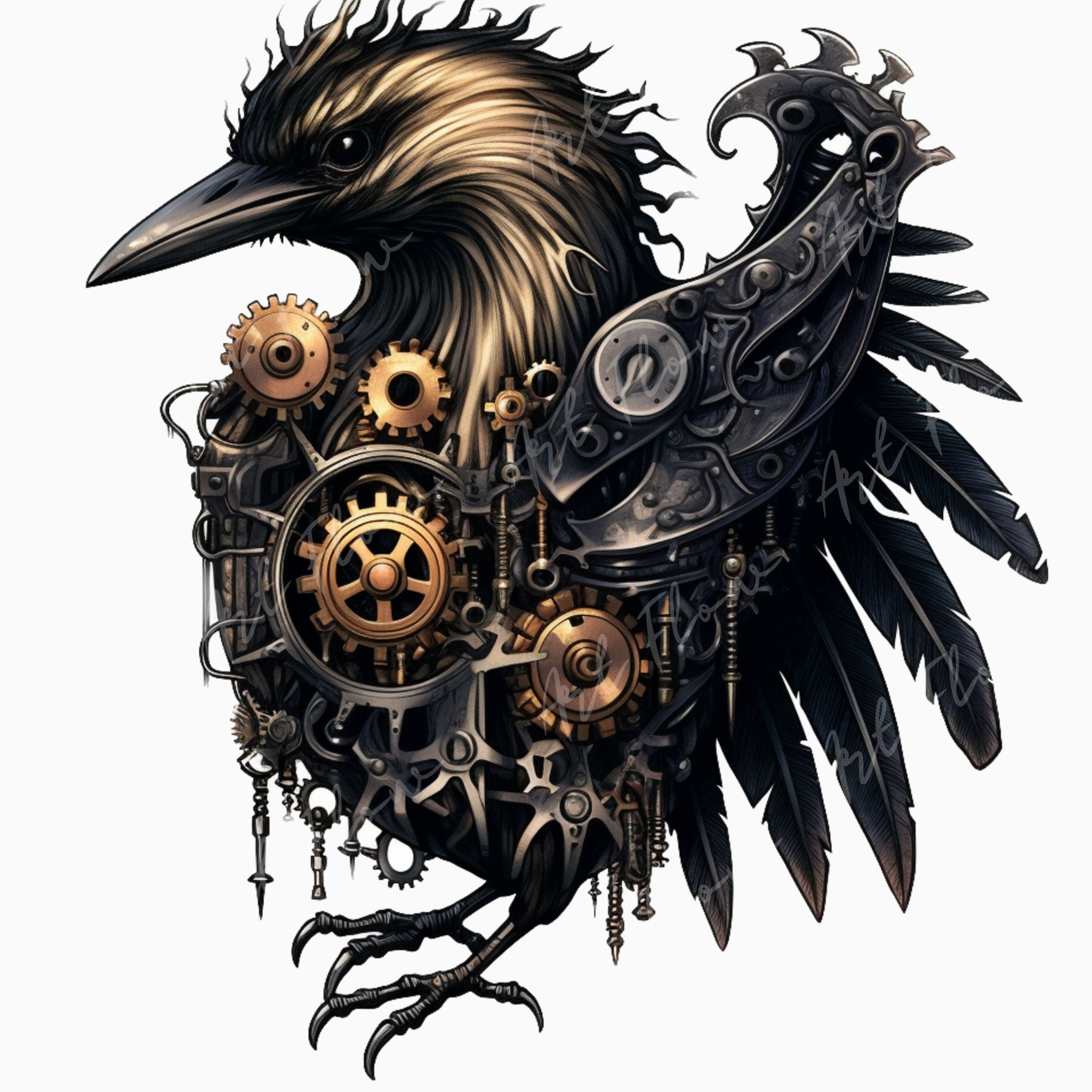 Steampunk Birds Clipart Bundle, Ephemera Birds, Mechanical Birds ...