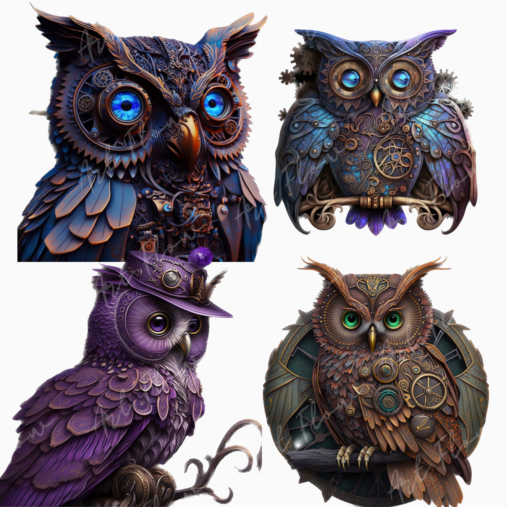 Gothic Owl Clipart, Dark Fantasy, Mystical Clipart, Celestial Png ...