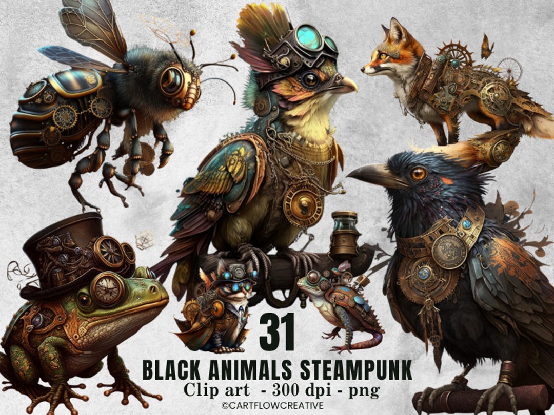 Steampunk Animals Clipart, Steampunk Style, Fantasy Images, Steampunk ...