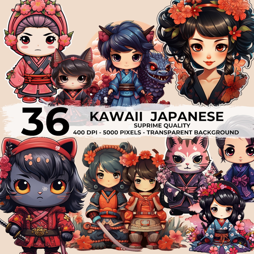 Sticker Cute Japanese Kawaii Japanese Kawaii Sublimation - Etsy