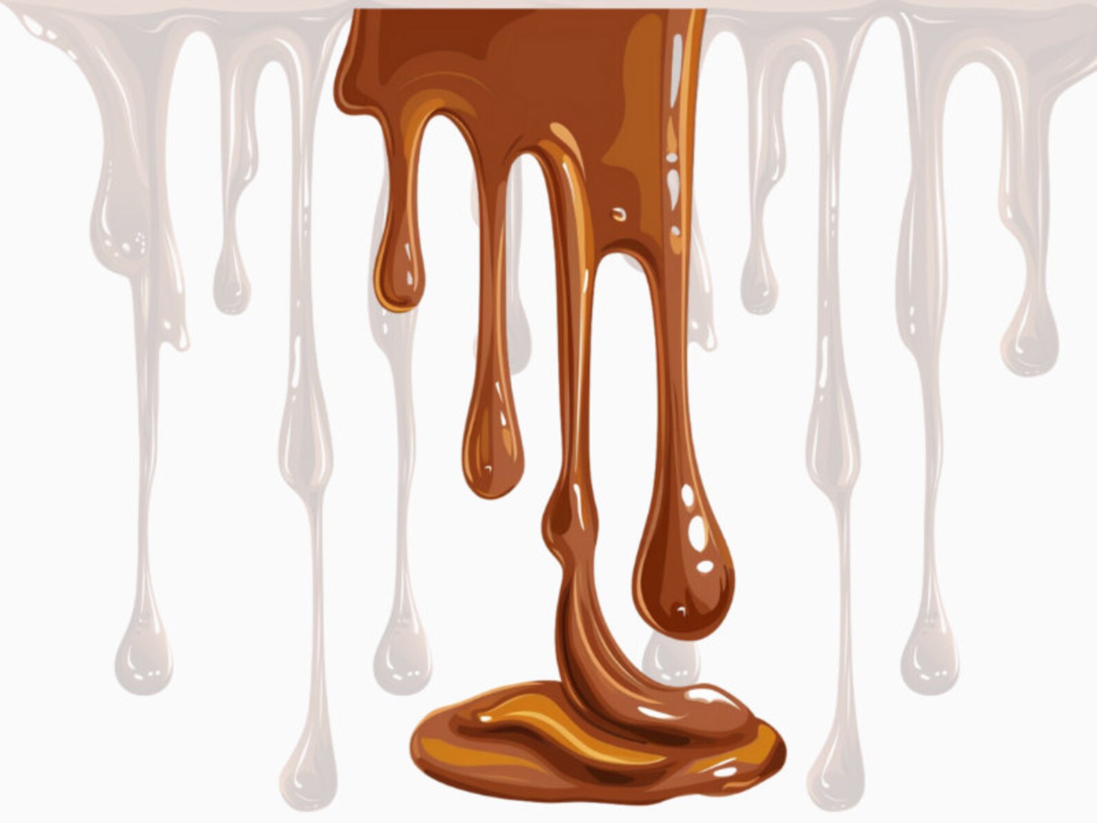 Chocolate Drips Clipart, 56 PNG Watercolor Cake Drips Illustration ...