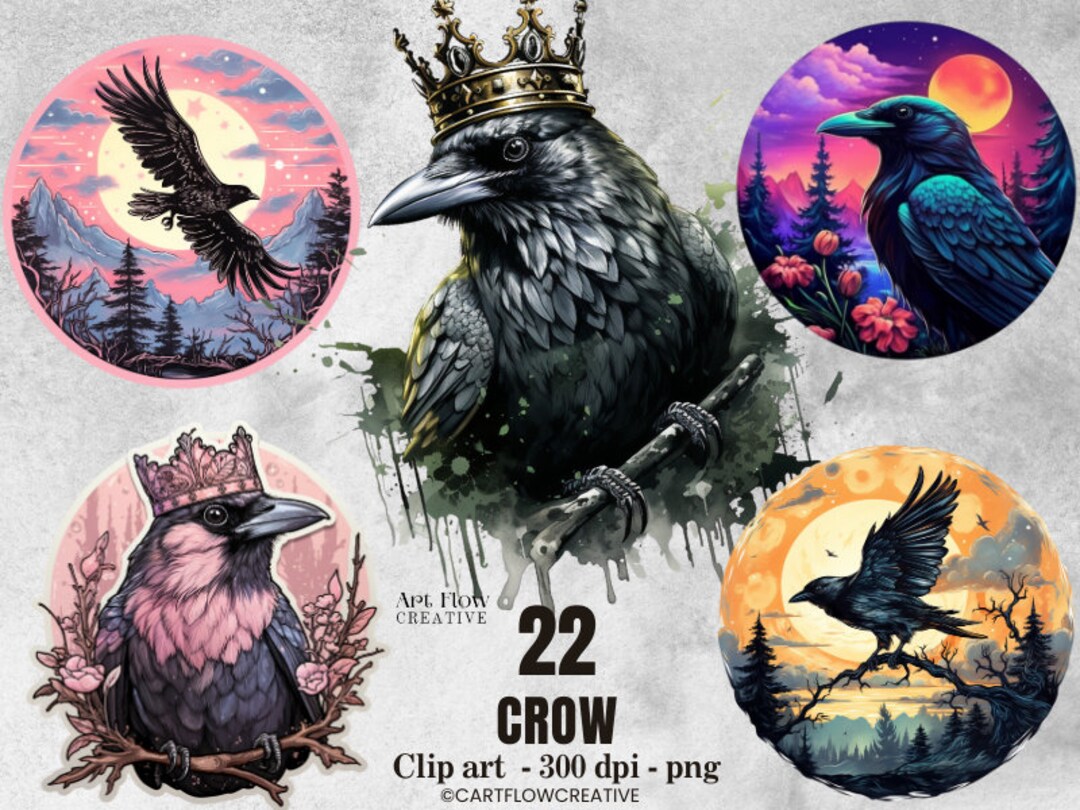 Crowned Birds Clipart, Vintage Antique Bird Clipart Graphics, Princess ...