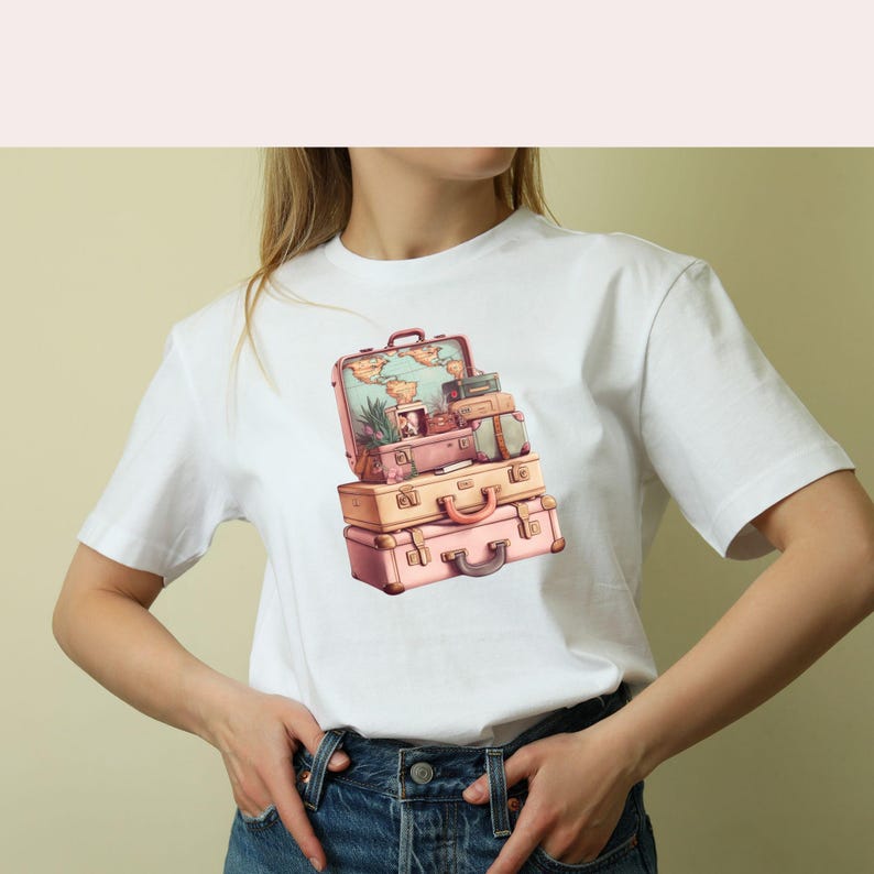 Whimsical Wanderlust Clipart Set, Graphics for Planners, Scrapbooking ...