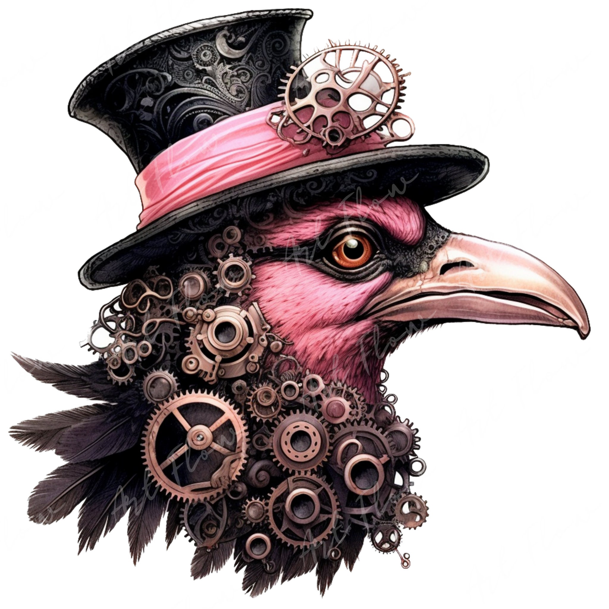 Steampunk Birds Clipart Bundle, Ephemera Birds, Mechanical Birds ...