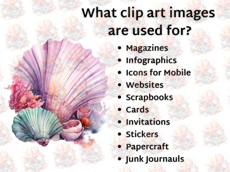 Mermaid Watercolor Clipart, Shell Clipart, Magical Png, Mermaid Quotes ...