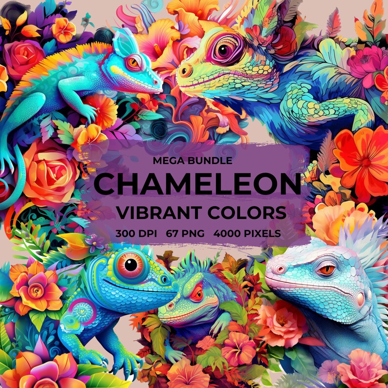Magic Inspired,chameleon Clipart for Cricut,t-shirts,mugs,enchanting ...