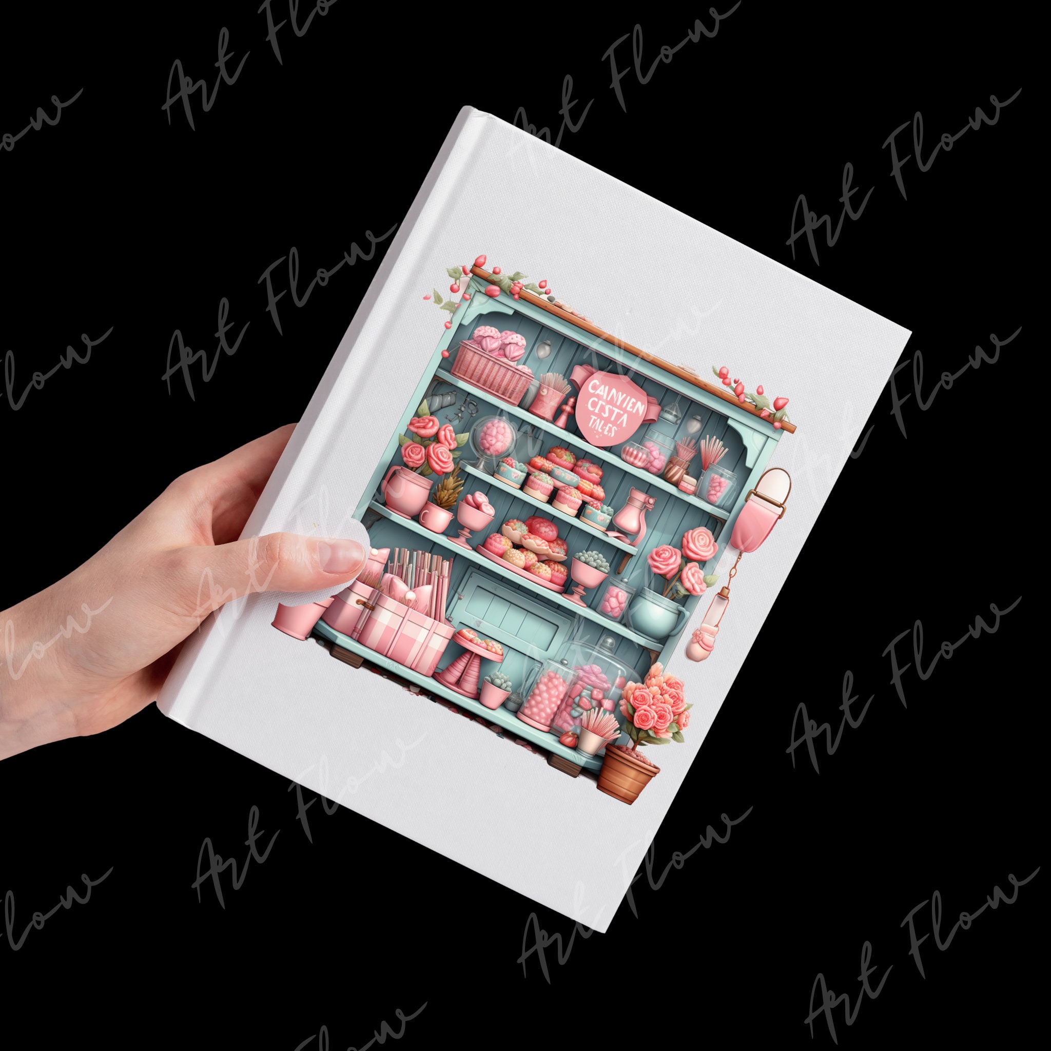 Watercolor Candy Shop Clipart Bundle, City of Sweets, Candy Store ...