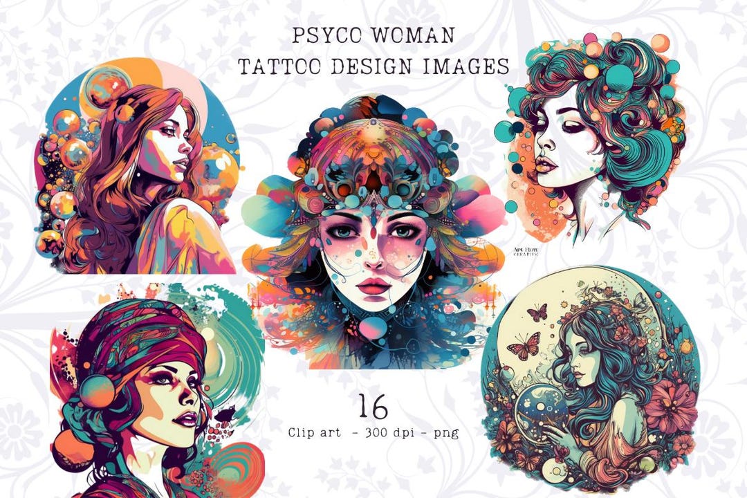Woman Psyco Images Tattoo Design, Customised Tattoo Design, Tattoo ...
