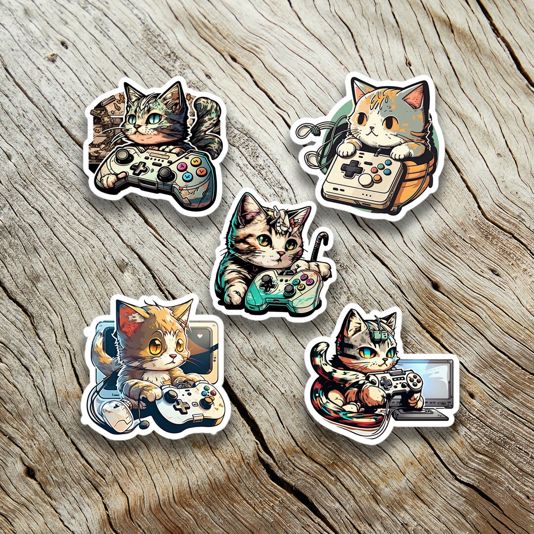 Cat Sticker Cat Decal Cat Gaming Sticker for Laptops Car Sticker for ...