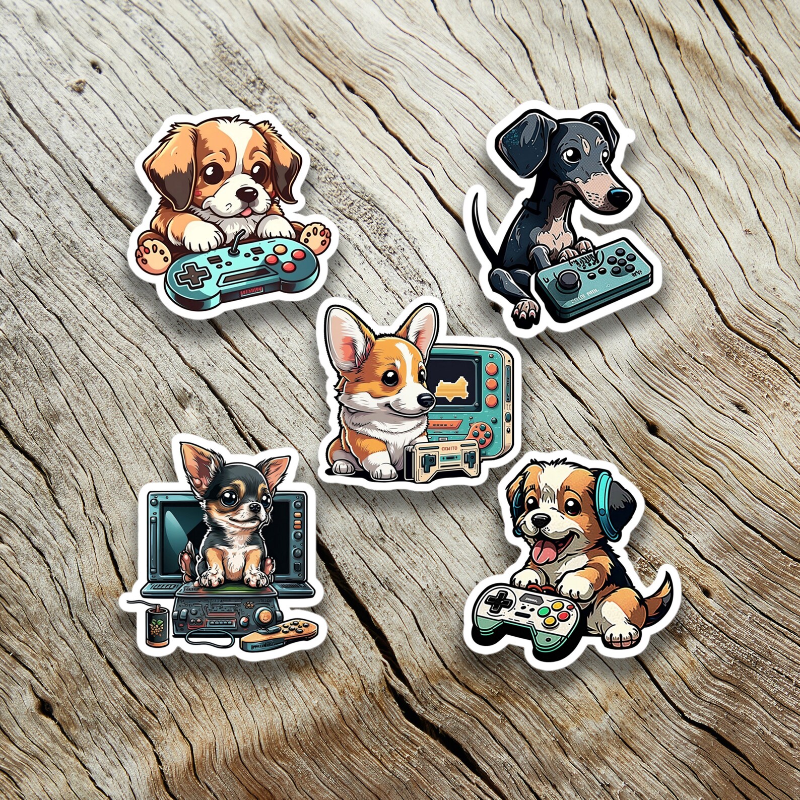 Sticker Dog Vinyl Decal Gaming Sticker Laptops Car Hydroflask Puppy ...