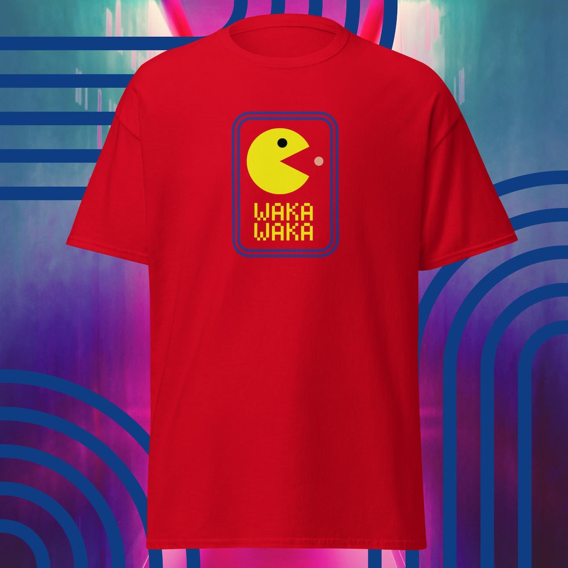 Pac-man T Shirt for Gamer Waka Waka Shirt Pac Man T-shirt for Nerd - Etsy
