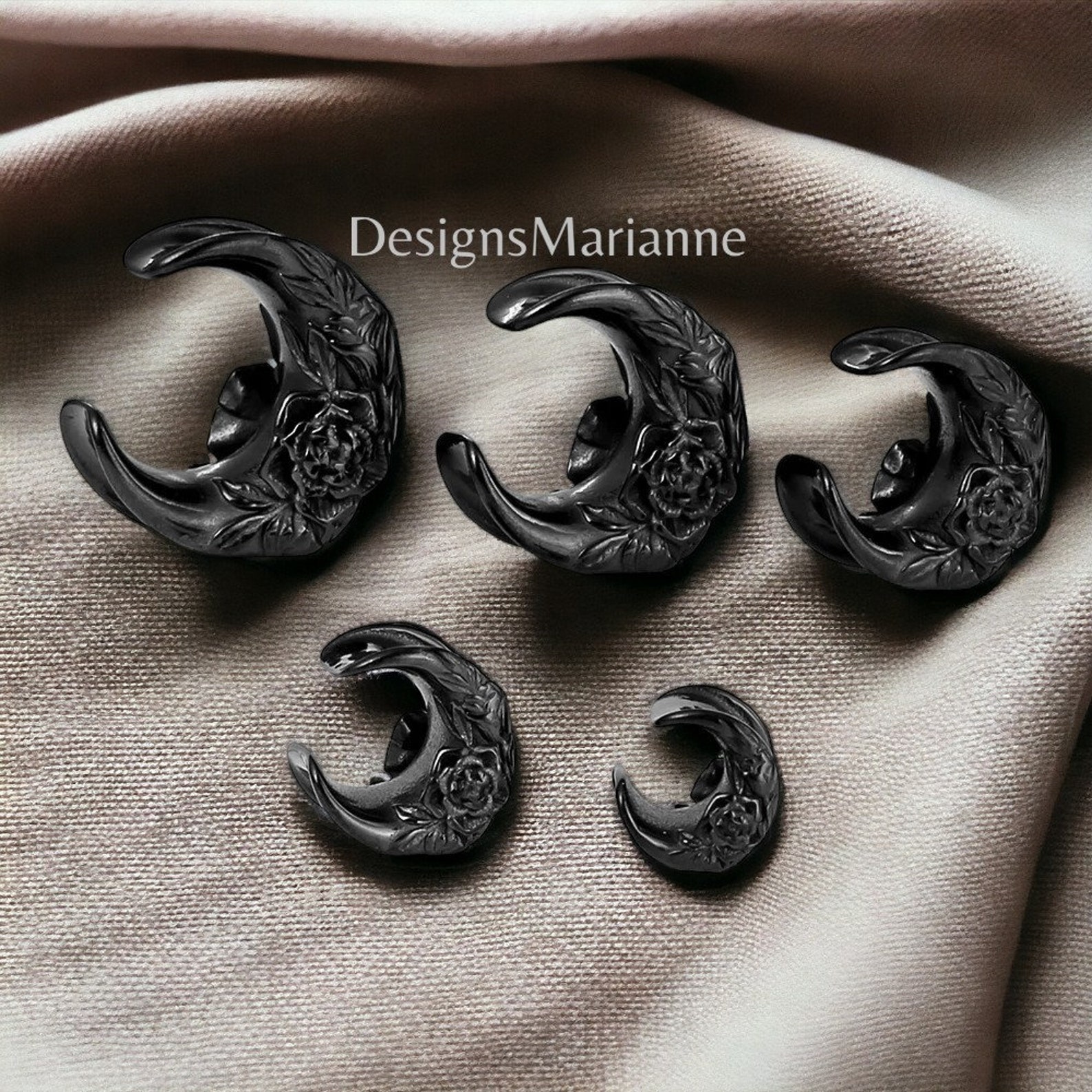 Ear Gauges Earrings, Rose Flower Plugs, Saddle Ear Plugs, Ear Tunnels ...