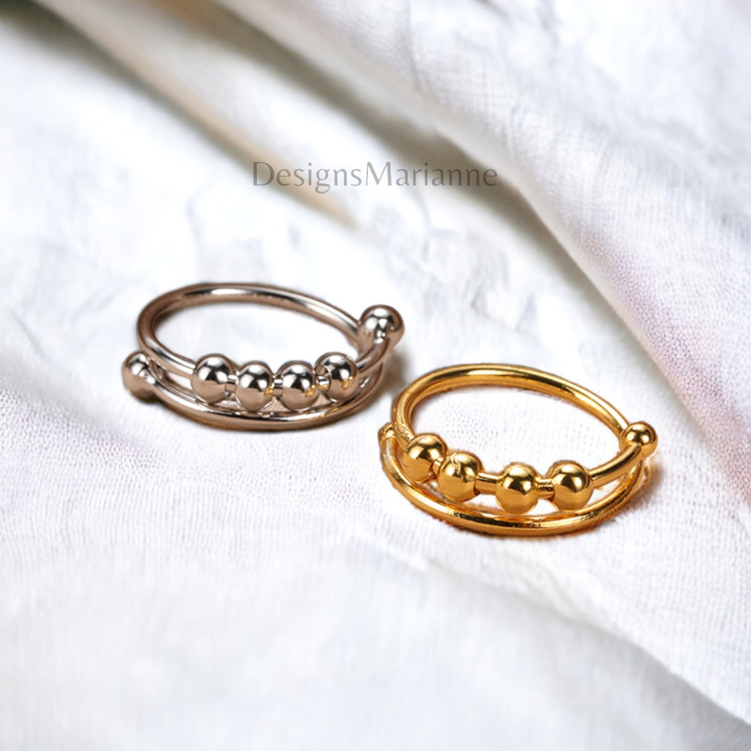 Fidget Ring Anti Stress Ring Fidget Jewelry Ring Femmes - Etsy France
