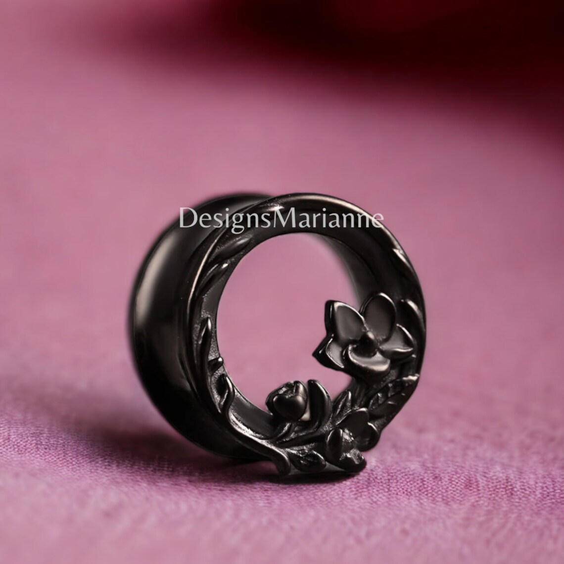 Rose Flower Ear Plugs, Saddle Ear Plugs, Ear Tunnel Plugs, Stainless ...