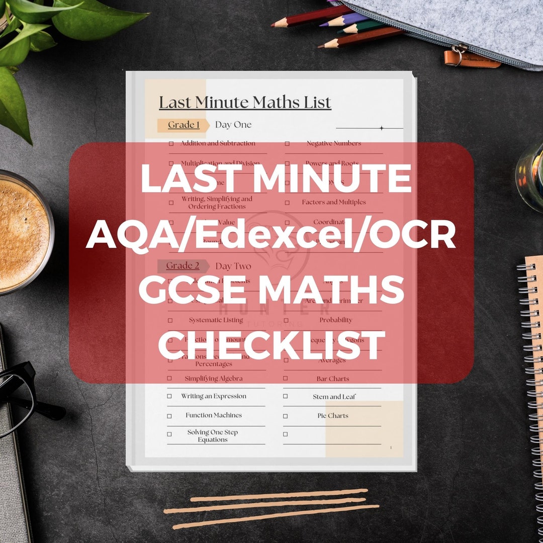Gcse Maths Revision Foundation Checklist Topic List Schedule For Aqa