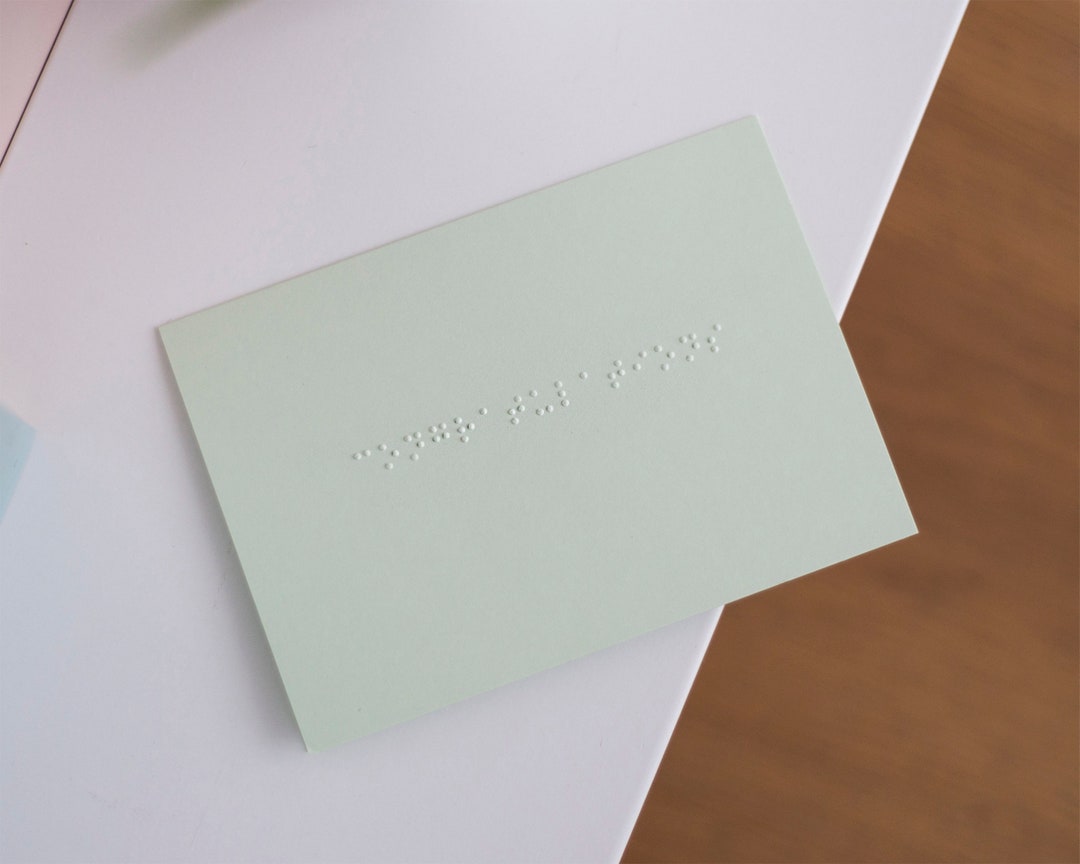 Braille Congratulations Card - Tactile Card for Blind and Visually ...