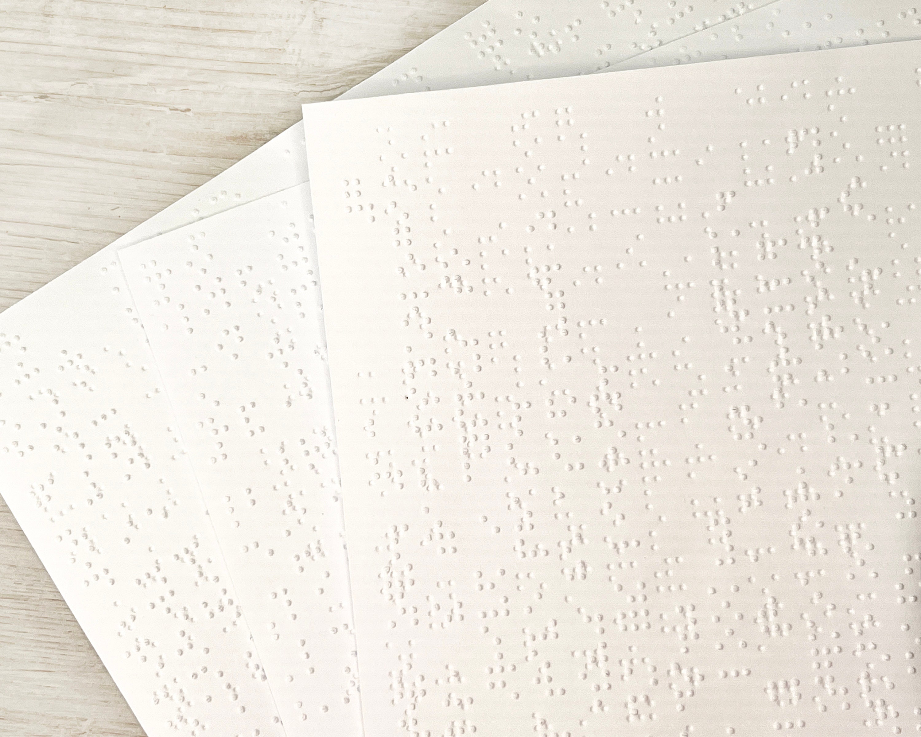 Textured White Braille Paper Scrapbooking Junk Journal Card Making ...